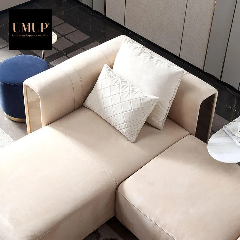 Modern Luxury Furniture Nubuck Leather Fully Upholstered Sofa Set ...